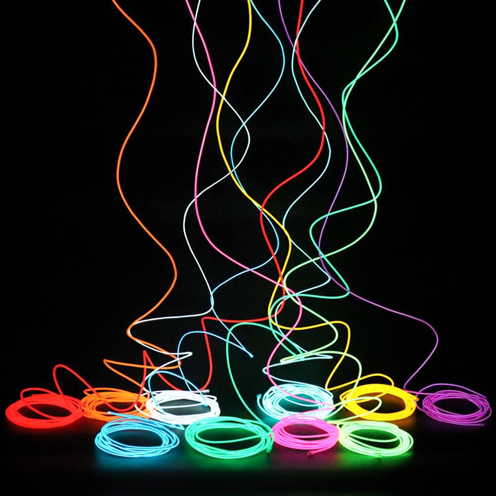 LED Neon Rope Tube Slit Light Home Decor Dance Party Car EL Cool Light ...