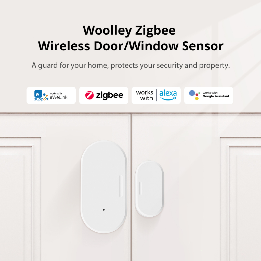 Woolley ZBSA-DS Zigbee Door Window Sensor Open Closed Detectors Wireless Mini Sensor Home Alarm ...