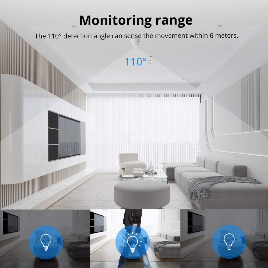 Woolley ZBSA-MS Zigbee Human Motion Sensor Detect Smart Life Wireless PIR Motion Sensor Alarm ...