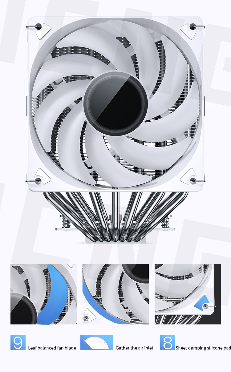 Jonsbo CR-3000 7 heat pipe dual tower CPU cooler 5V 3Pin ARGB 12cm silent fan CPU air-cooled ...