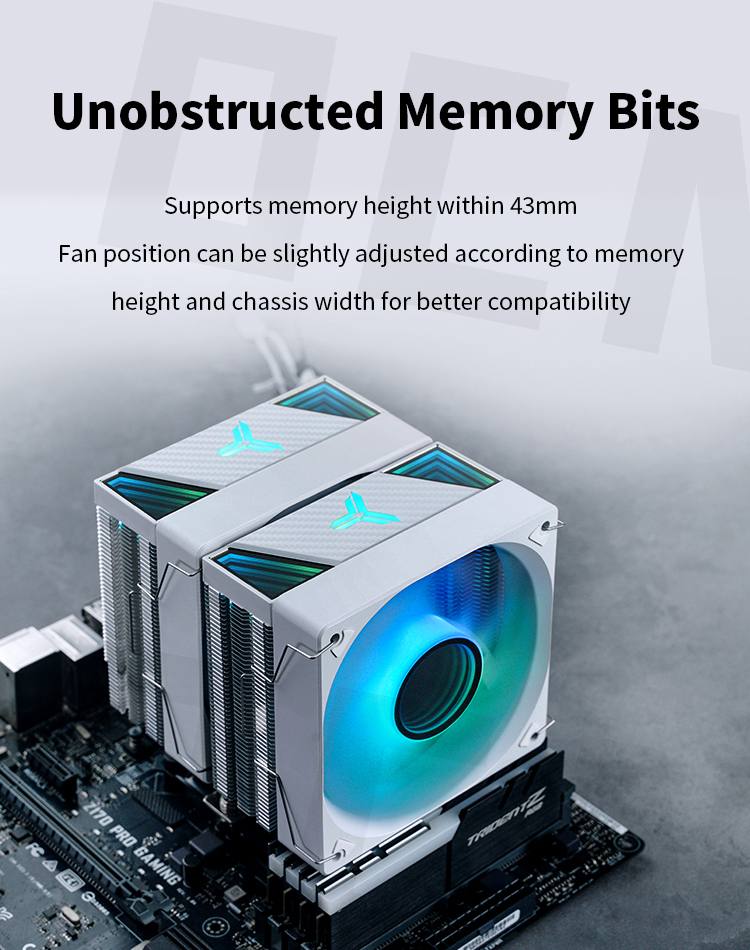 Jonsbo CR-3000 7 heat pipe dual tower CPU cooler 5V 3Pin ARGB 12cm silent fan CPU air-cooled ...