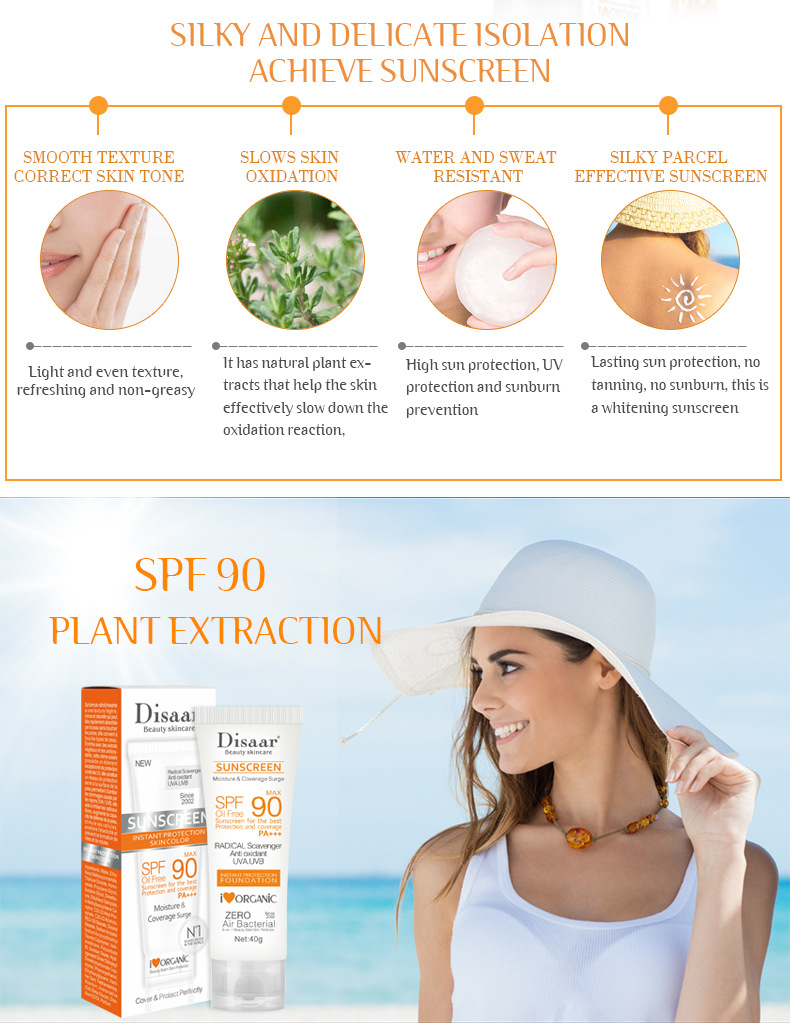 SPF 90 Face Body Sunscreen Whitening Sun Cream Sunblock Skin | Shopee ...
