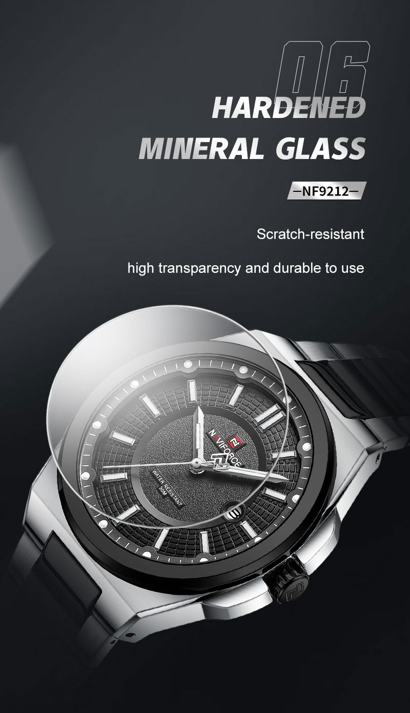 NAVIFORCE 9212 Watch Fashion Business Black Casual Watch For Men ...