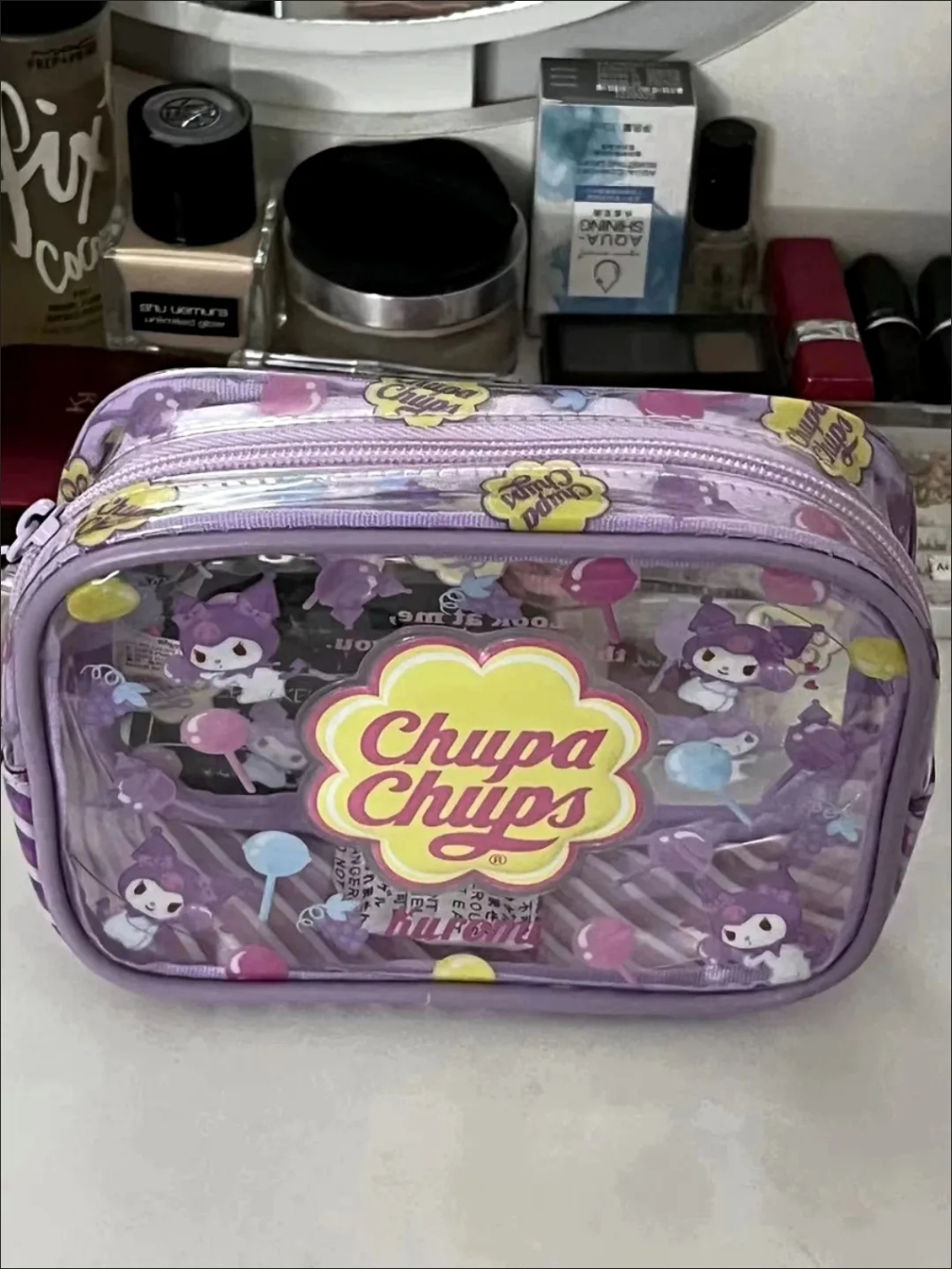 Sanrio Cute pvc Waterproof Storage Bag Cosmetic Kuromi Melody Cinnamon ...