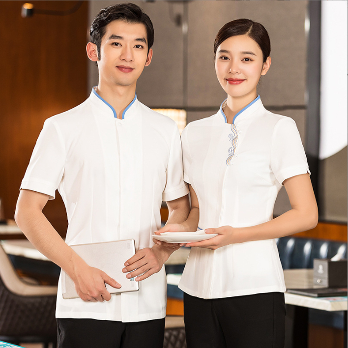 Ready Stock Fashion and simple hotel work uniform restaurant cafe ...