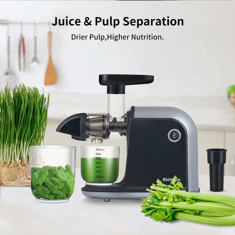 BioloMix BPA FREE Slow Juicer Fruit Vegetable Low Speed Masticating ...