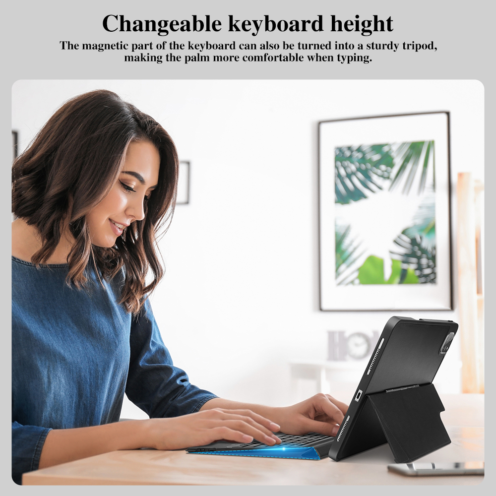 Goojodoq Bluetooth Keyboard Backlit Trackpad Keyboard with Magnetic ...