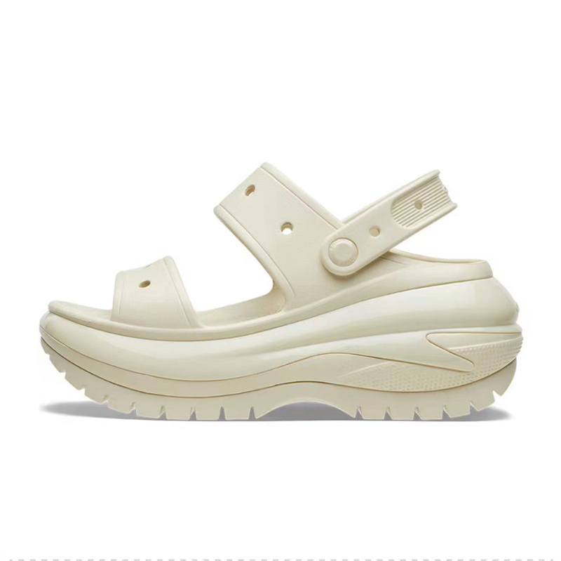 Crocs Women's smooth wheel heel high sandals 207989 | Shopee Malaysia