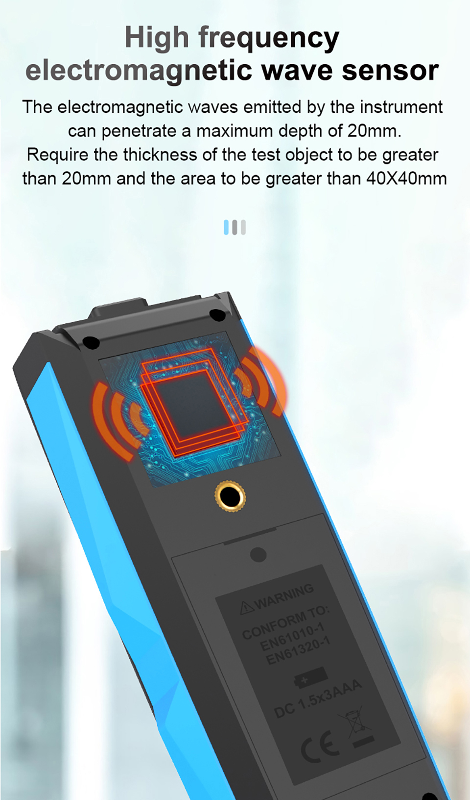Pinless Moisture Meter Inductive Large Screen Timber Damp Detector ...
