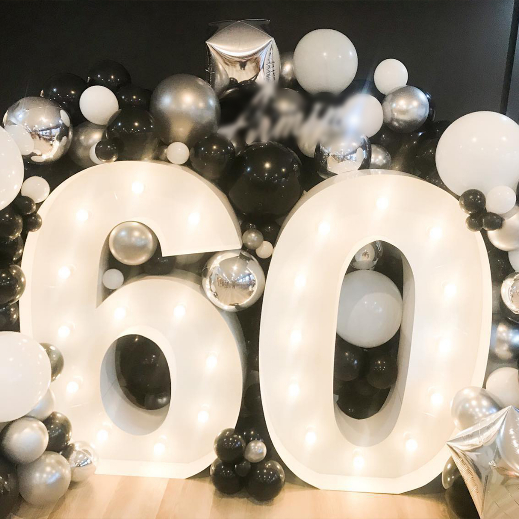 LED Light Up Numbers Large Cardboard Number for Birthday 21st 30th 40th ...