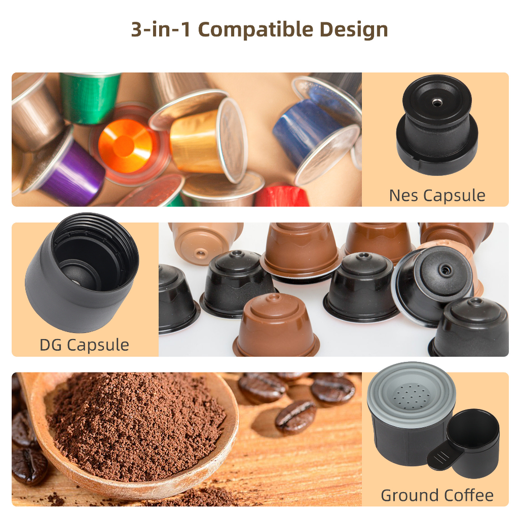 Biolomix Portable Hand-pressed 3 in 1 Capsule Coffee Maker Machine for ...