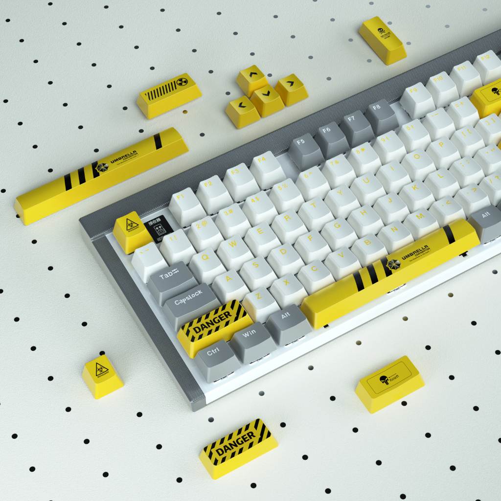 AULA PBT 3-color keycaps 10-key high-quality detachable non-slip wear ...