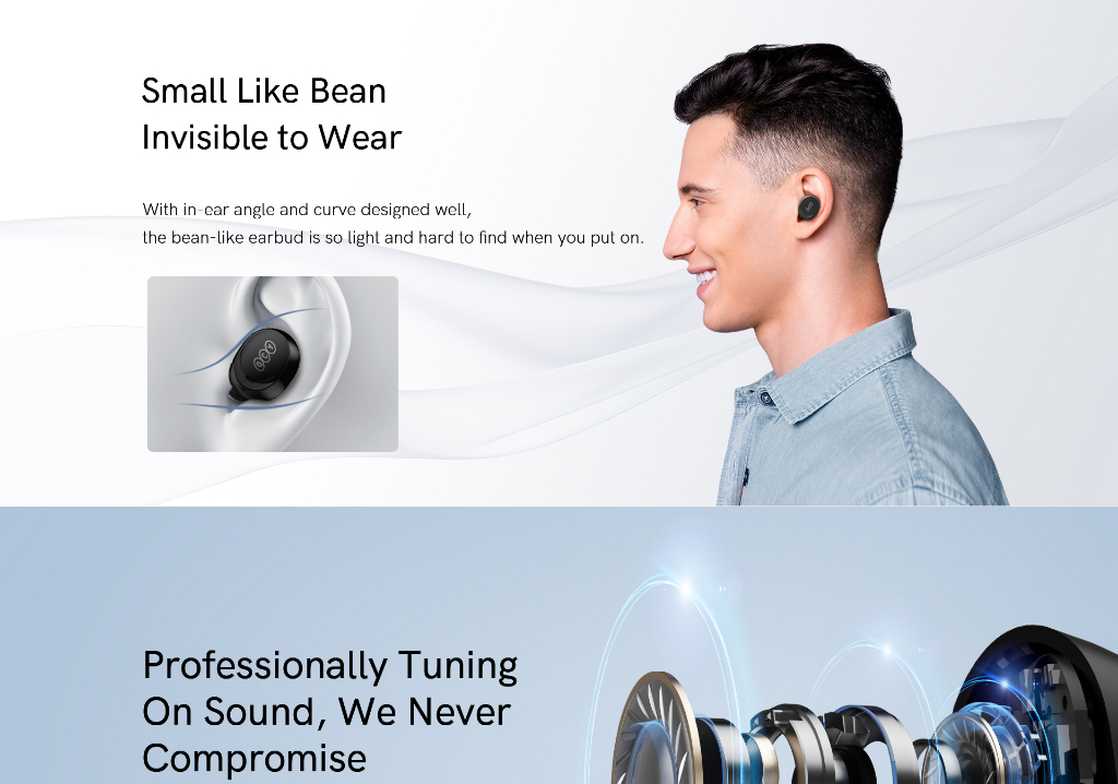 QCY ArcBuds Lite/T27 Bluetooth 5.3 Earbuds Wireless Earphones 32 Hours ...