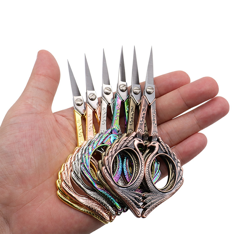 Retro Stainless Steel Peacock Scissors Vintage Tailor Thread Embroidery ...