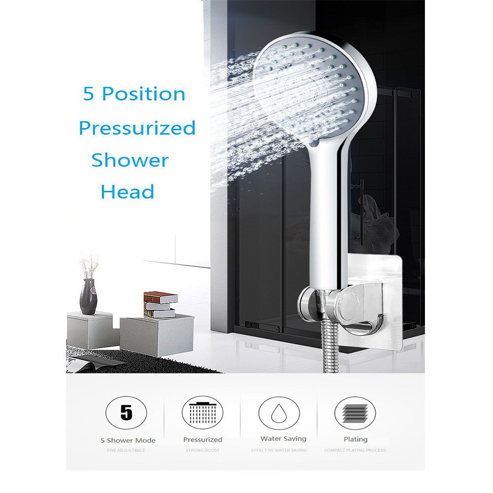 High Pressure Showerhead 5 Modes Ajustable Water Saving Shower Head ...