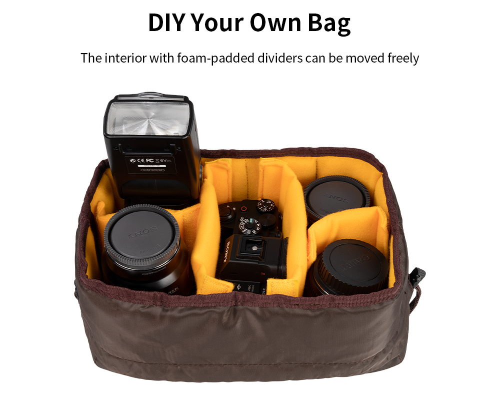 Selens Camera Padded Bag Partition Camera Insert Hockproof Carrying ...