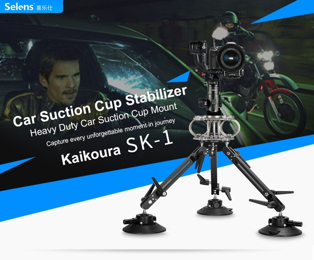 Selens SK-1 Car Suction Cup Stabilizer for Camera Video Outdoor Gopro ...