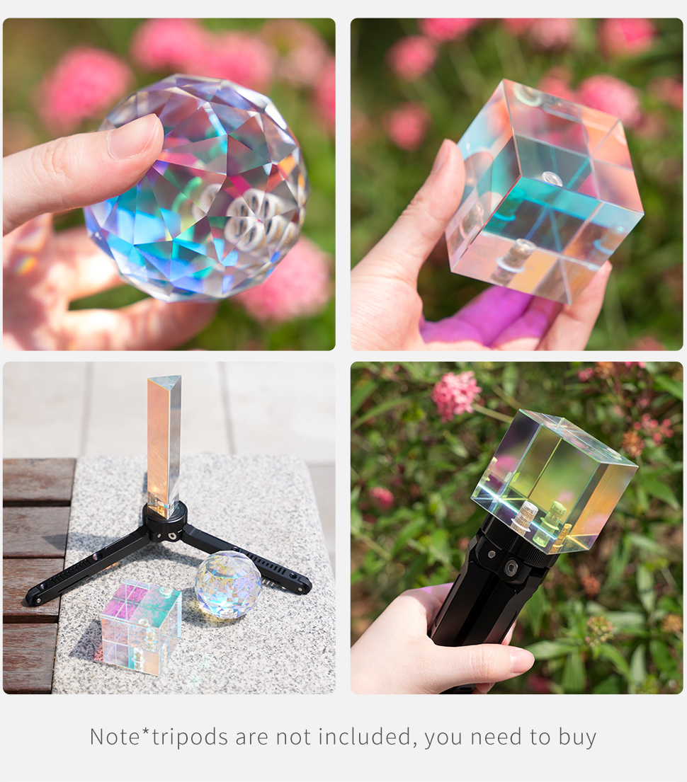 Selens Photography Props Optical Glass Prism Glare RGB Dispersion ...