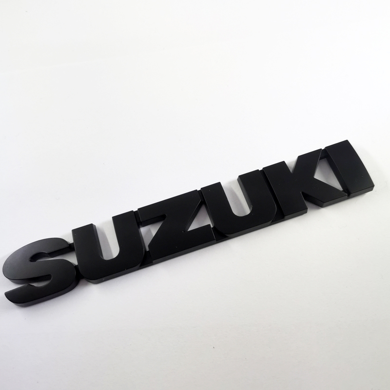 1 X ABS Black SUZUKI Letter Logo Car Auto Rear Trunk Emblem Badge ...