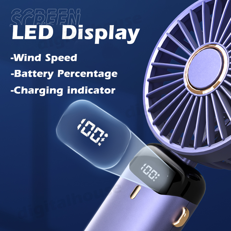 Mini Fan Kipas Mini Portable Fan 10000mAh Battery Rechargeable Usb Fan ...