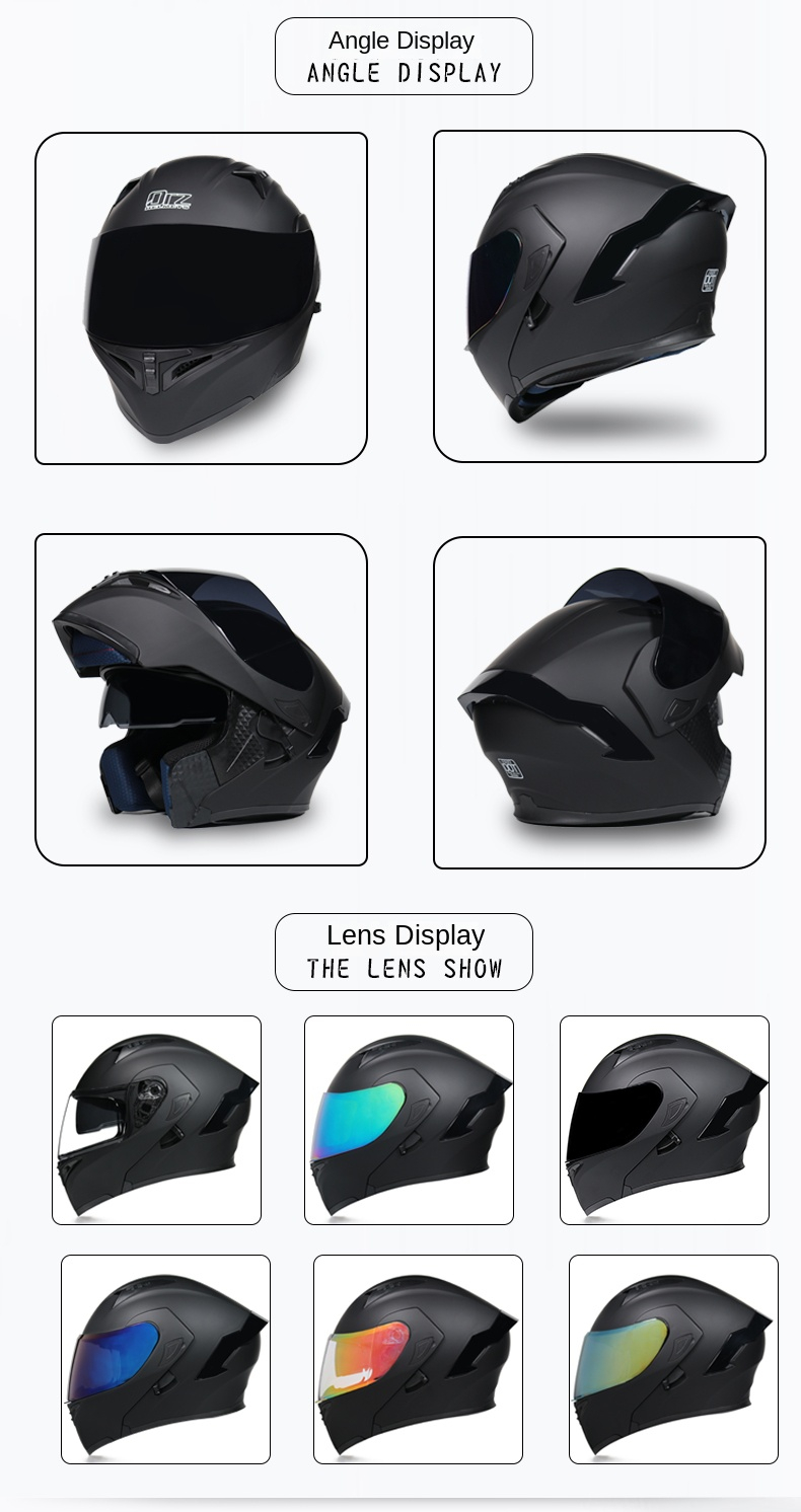 Double lens flip over motorcycle helmet | Shopee Malaysia