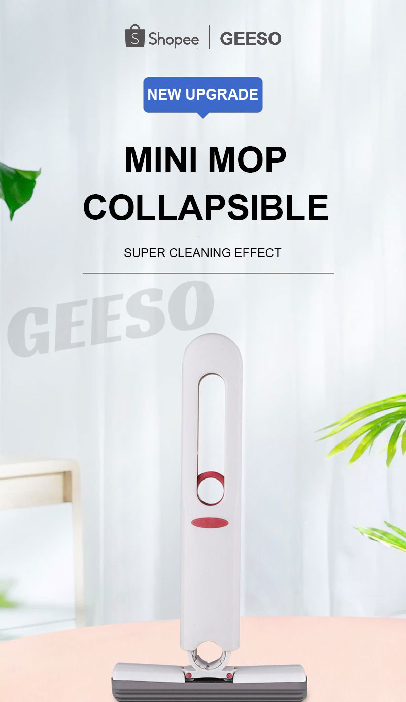 GEESO New Portable Mini Squeeze Mop Home Kitchen Car Cleaning Mop Desk ...