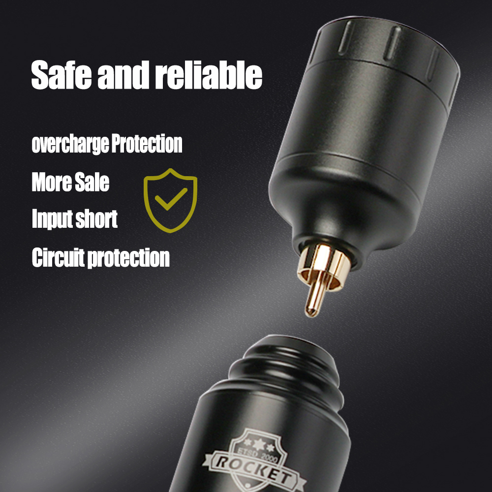 Rocket Tattoo Machine With 2 Battery Mini Wireless Tattoo Battery Power ...