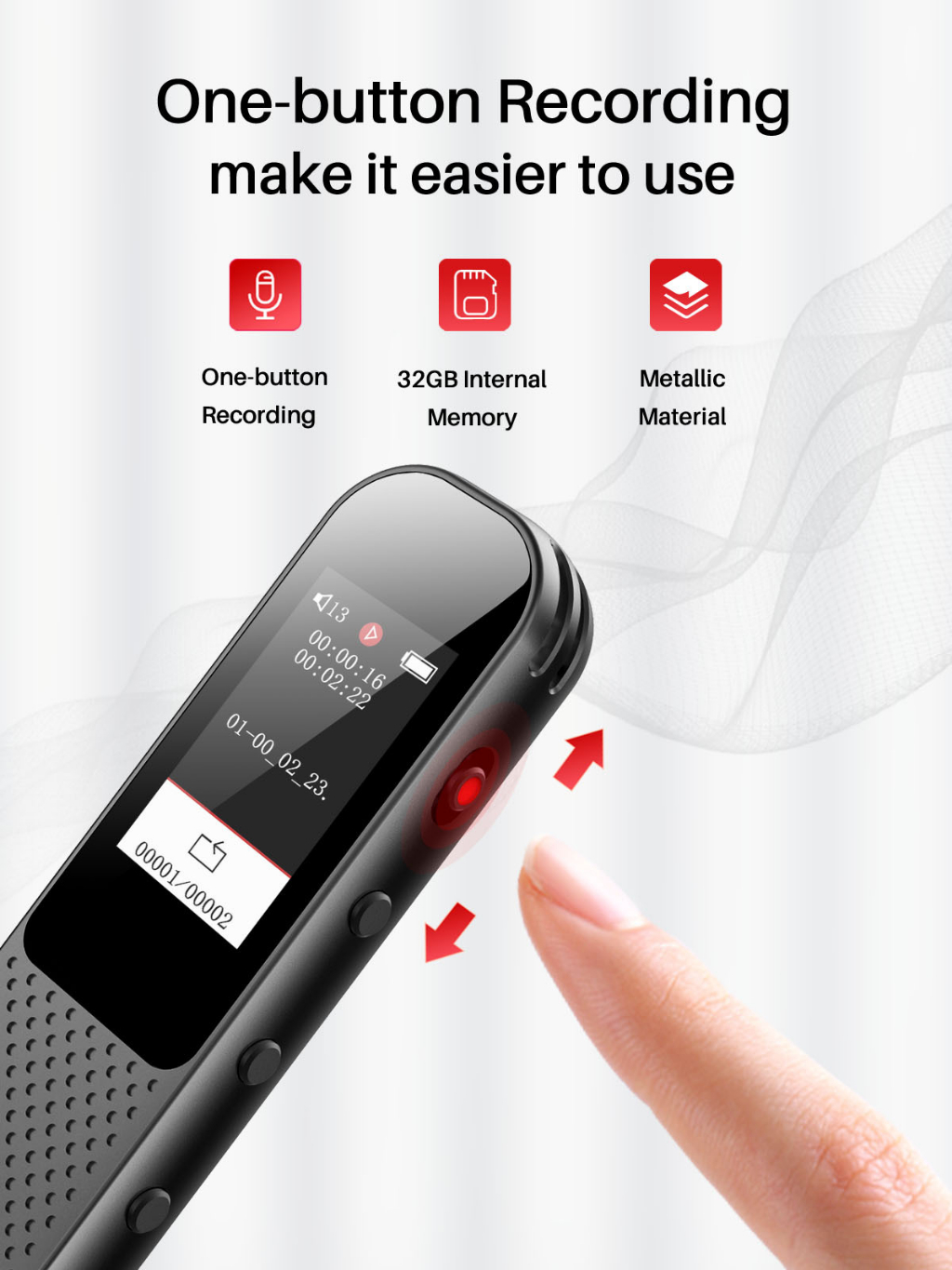 FAAEAL BENJIE K9 Mini Digital Voice Sound Recorder Audio 32G USB Pen ...