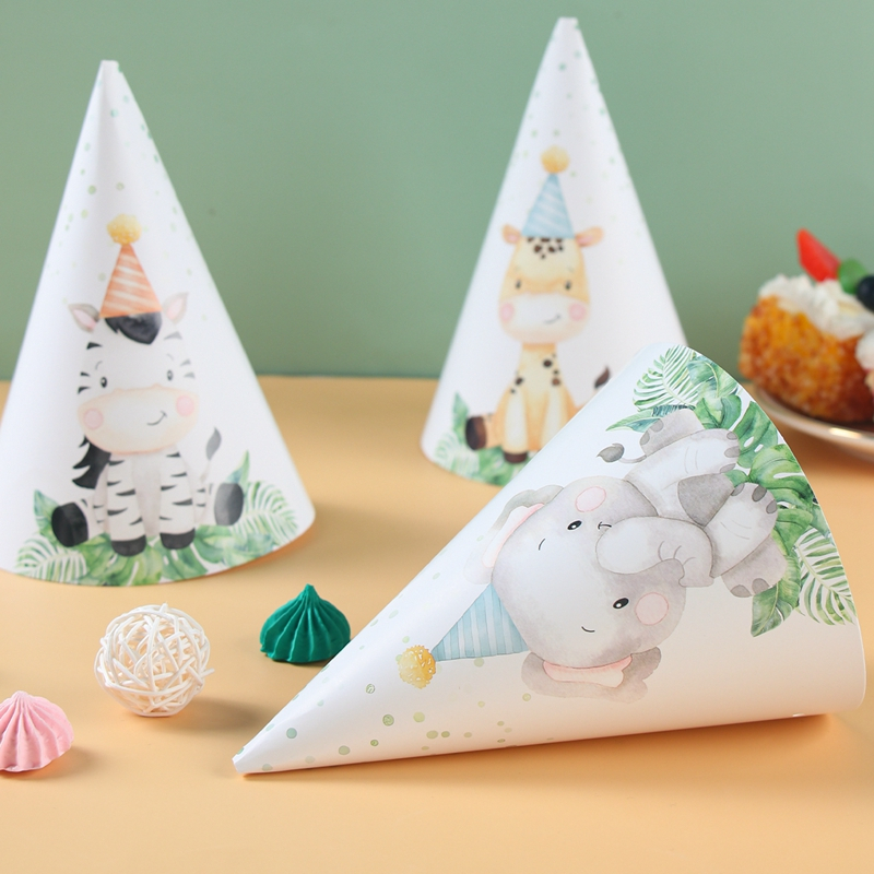 6pcs/set Funny Monkey Paper Hat Jungle Safari Party Decorations Kids ...