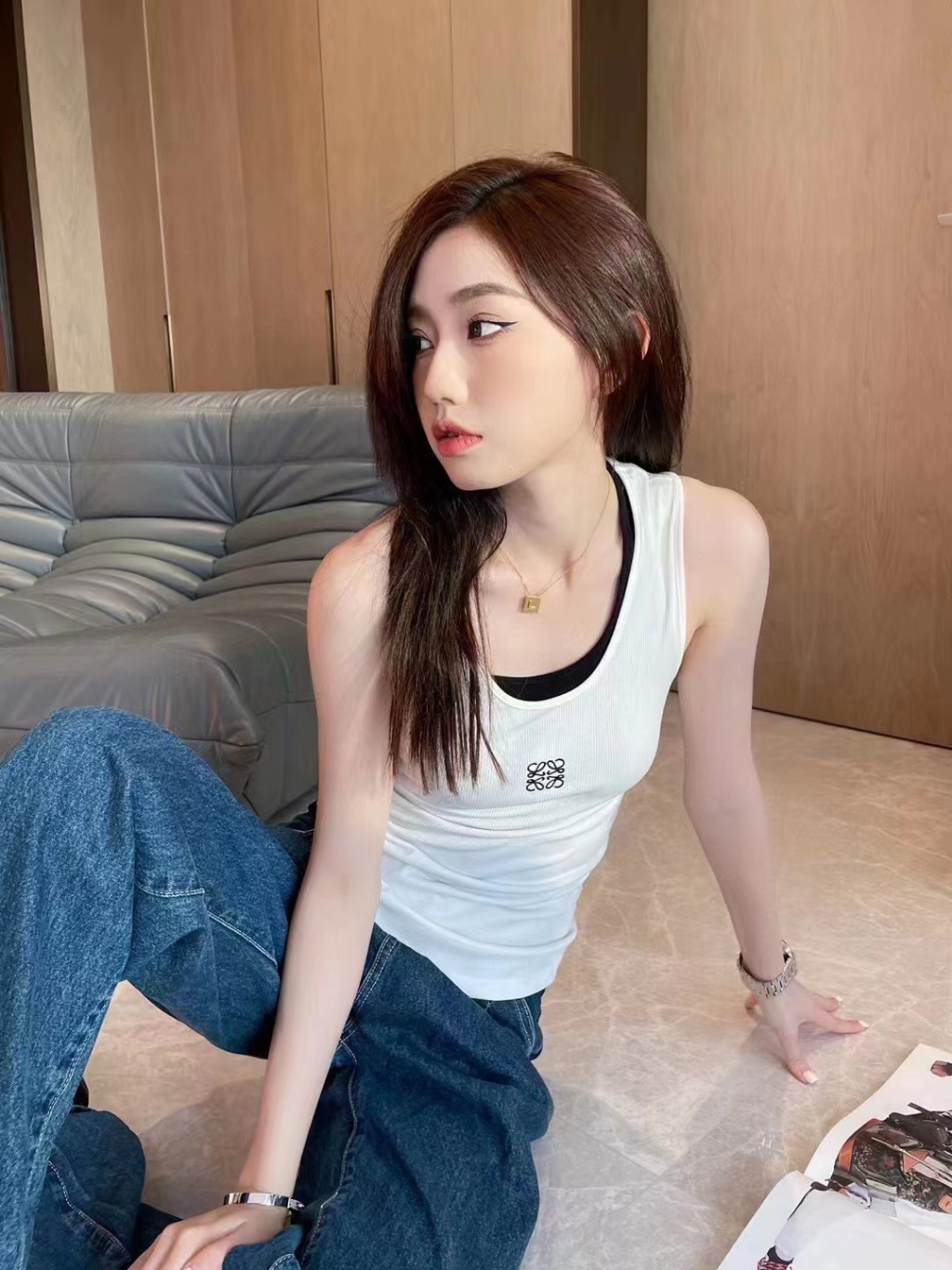 LO#WE 2023 NEW LONG VEST IN COTTON | Shopee Malaysia