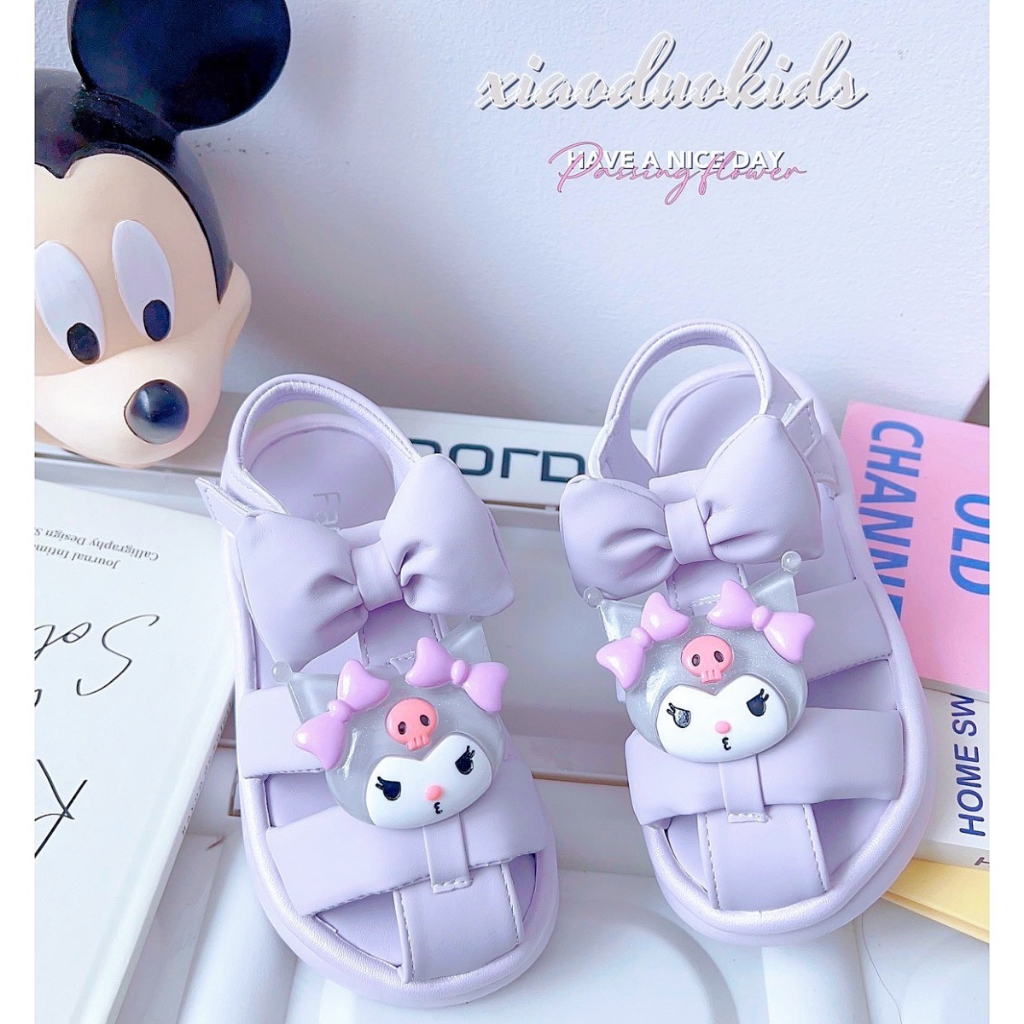Ready Stock Kids Sandals Cartoon Kuromi Sandals Girl Sandals Princess ...