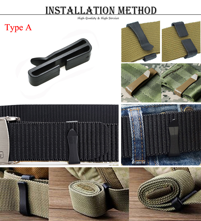 12 Pcs/Pack Quick Slip Keeper Buckle End Clip Slider Black For Molle ...