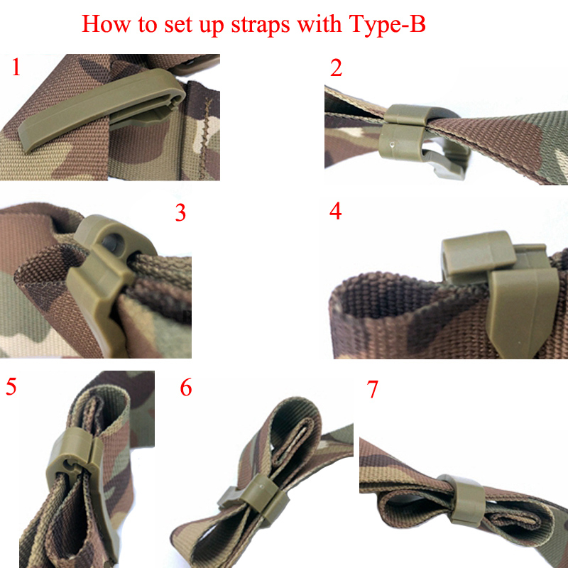 12 Pcs/Pack Quick Slip Keeper Buckle End Clip Slider Black For Molle ...