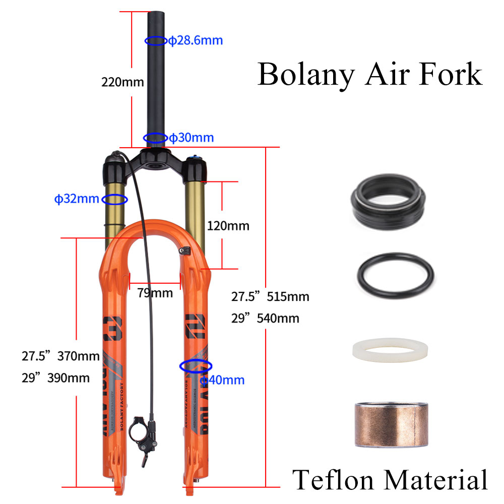 Bolany New Upgraded 32mm Bicycle Air Fork 27.5/29 Inch Mountain Bike ...