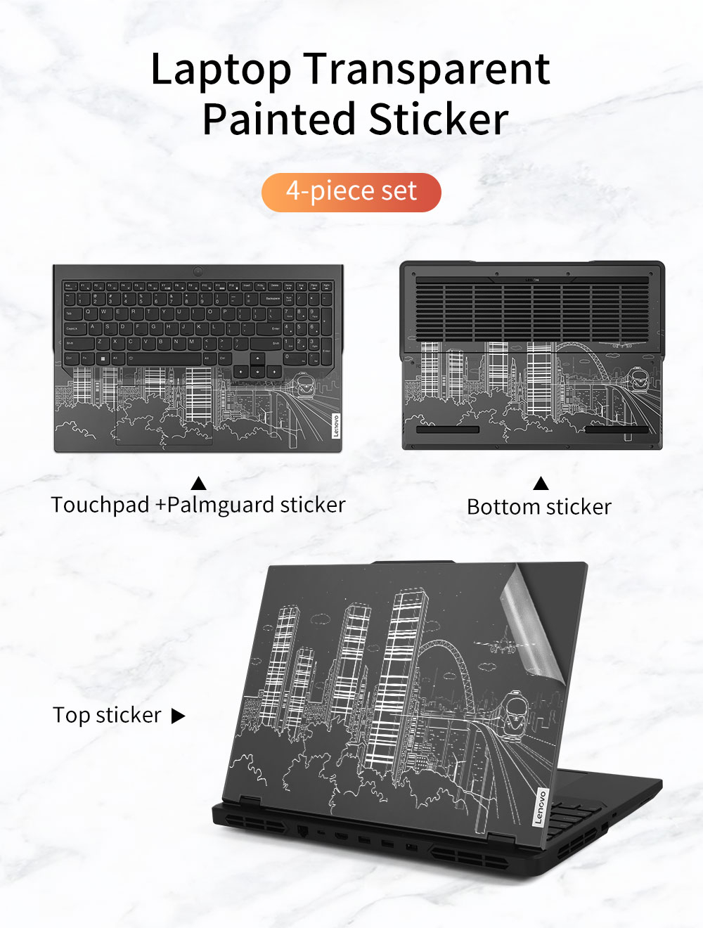 For Lenovo Legion Sticker 2023 Legion Pro 5/7/Slim5 Laptop Skin ...