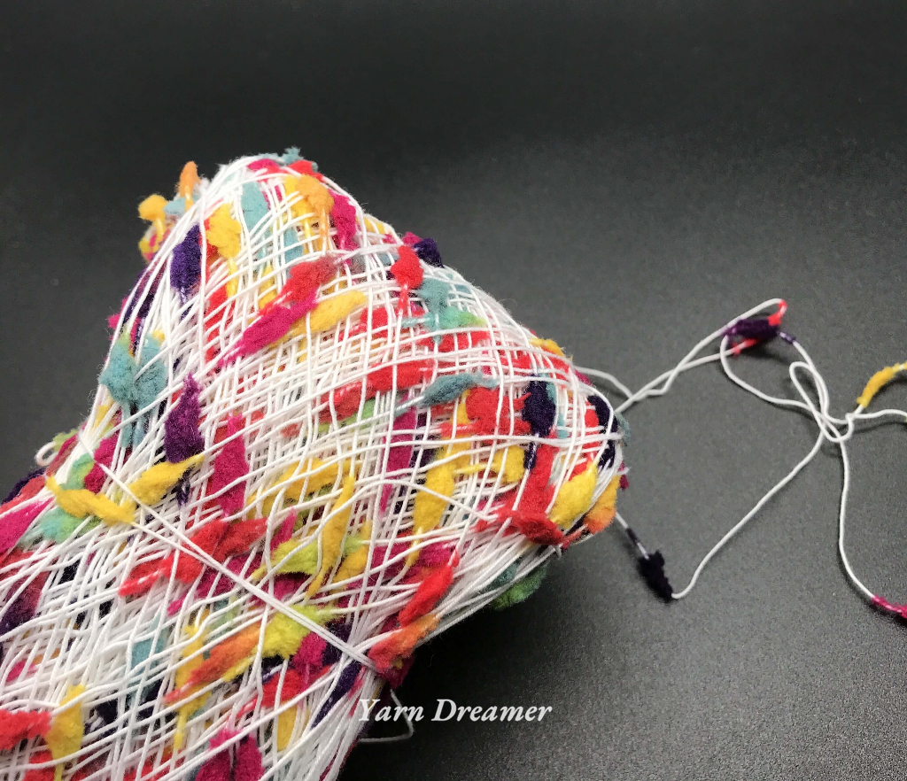 Benang kait Colorful Pom Pom Yarn Dots Yarn DIY Crochet yarn Wool Yarn ...