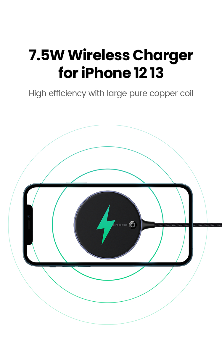 UGREEN Magnetic Wireless Charger Compatible for iPhone 12 13 Series ...