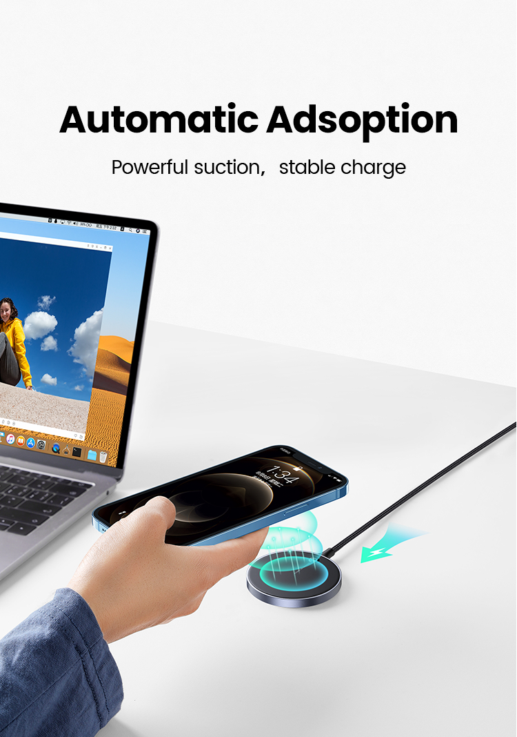 UGREEN Magnetic Wireless Charger Compatible for iPhone 12 13 Series ...