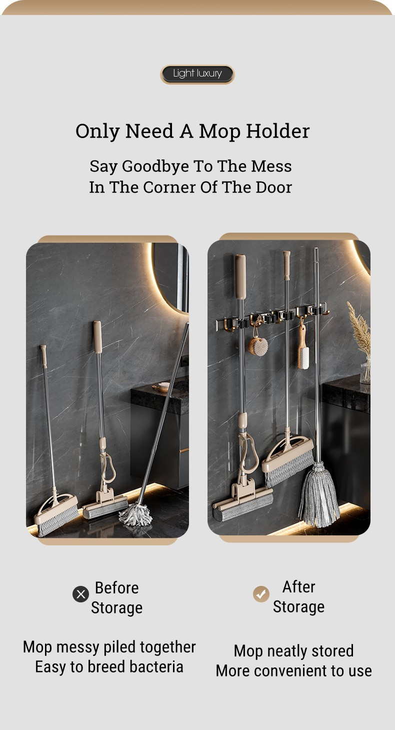 [FUN] mop hook punch-free household old-fashioned mop clip hotel mop ...