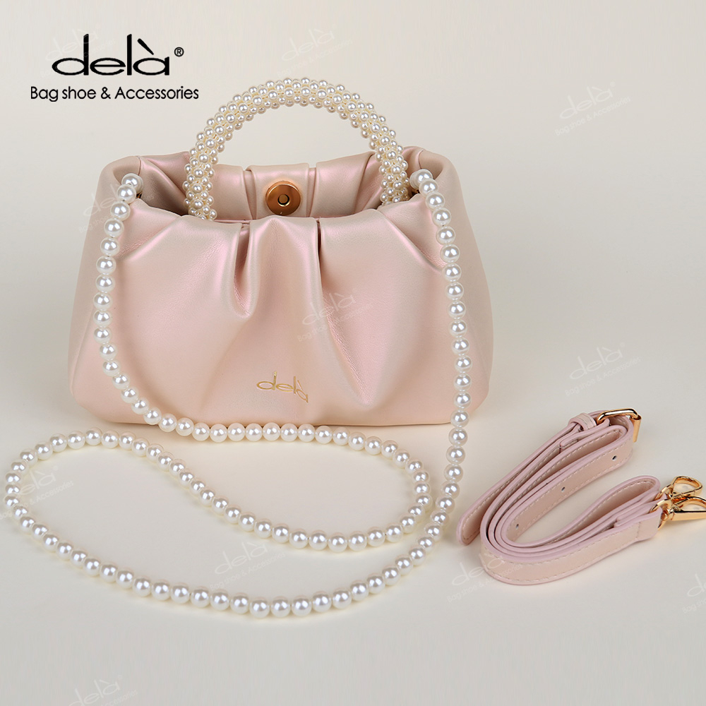Dela Women Pearl Handbag Fashion Mini Crossbody Bag Clutch bag Dinner ...