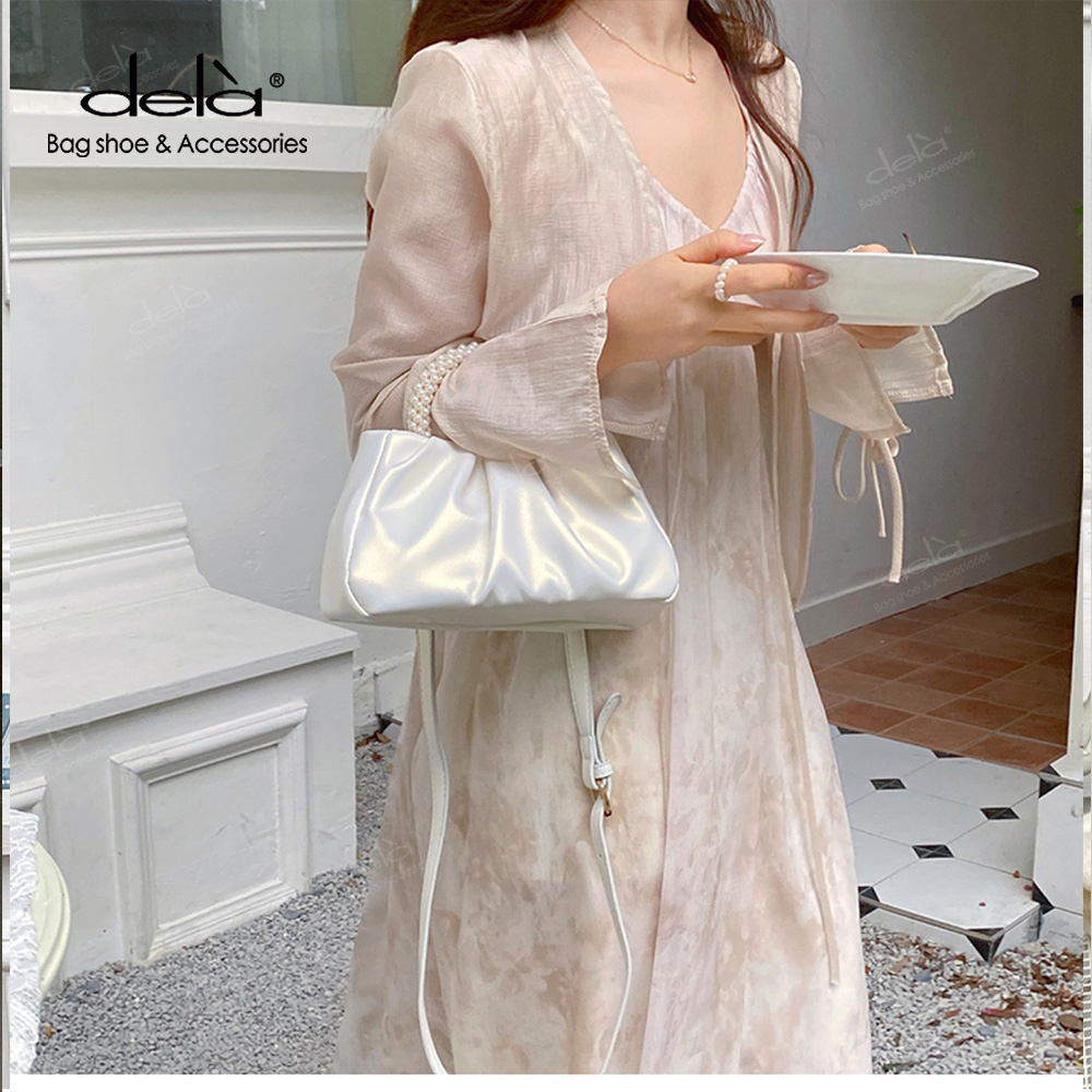 Dela Women Pearl Handbag Fashion Mini Crossbody Bag Clutch bag Dinner ...
