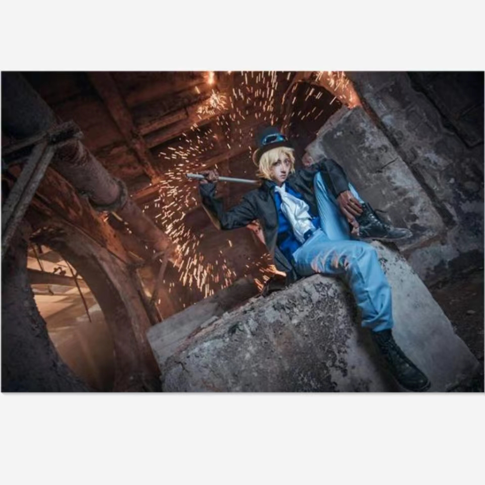 One Piece Sabo COSplay Costume plus size Anime cos suit hat boots Men ...