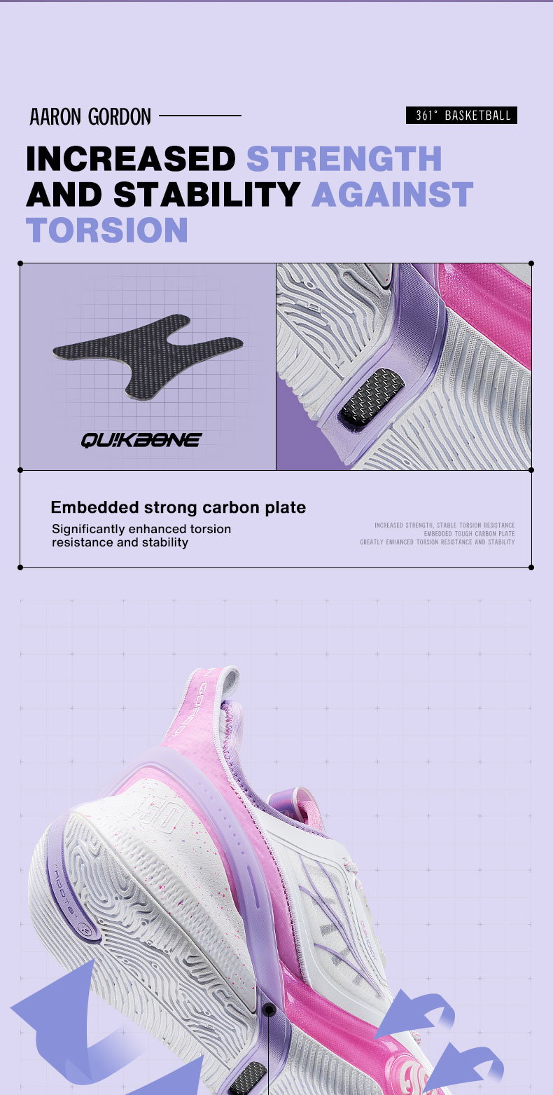 361 Degrees Ag3 Pro Low Aaron Gordon Men's Basketball Shoes ...