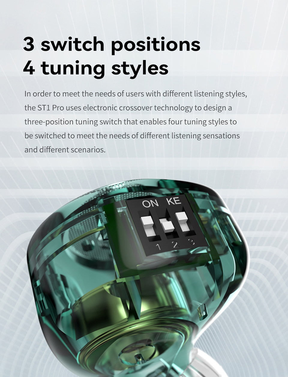TRN ST1 PRO In-Ear Earphone 1DD 1BA Hybrid Driver Wired with Tuning ...