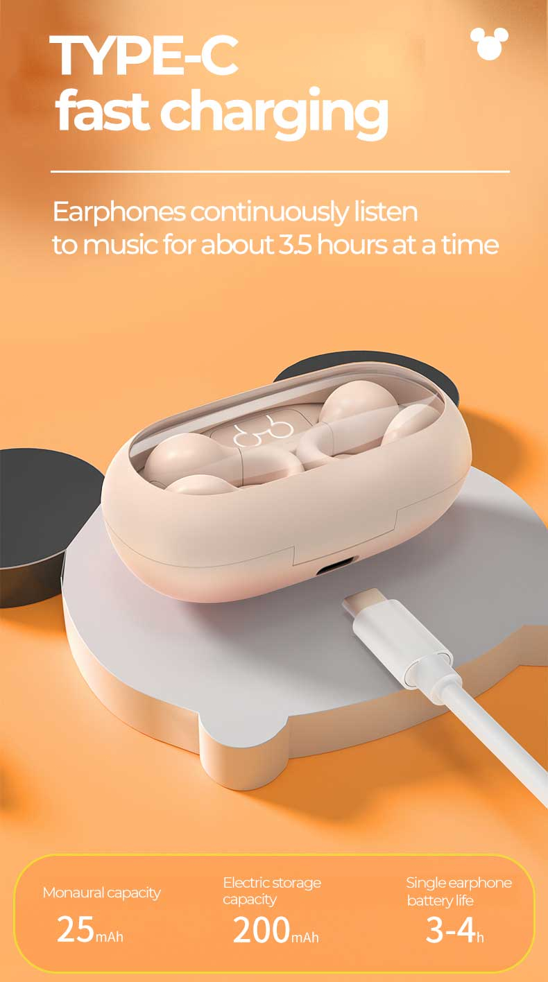 Disney Bone Conduction Bluetooth Headphone with Mic Android/iOS DN12 ...