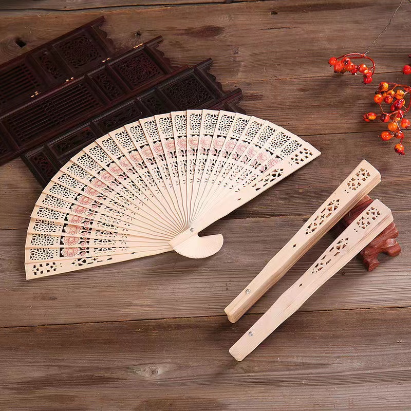 Vintage Folding hand fan chinese home art gift Bamboo traditional fan ...
