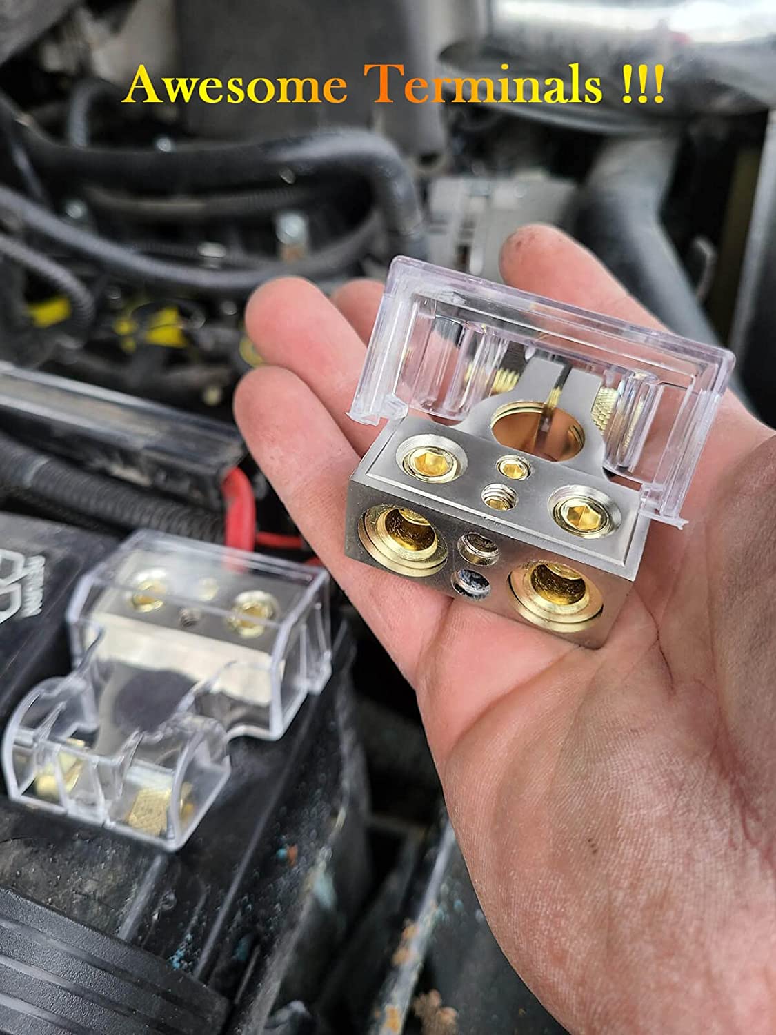 Battery Terminal Connectors, 0/2/4/6/8 AWG Battery Terminals, Heavy ...