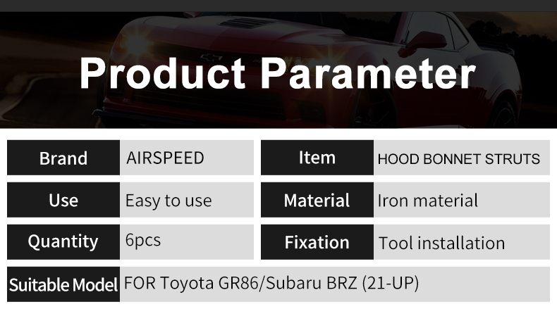 Hood Bonnet Struts for Toyota GR86 Subaru BRZ 2021-2023 Hood Hydraulic ...