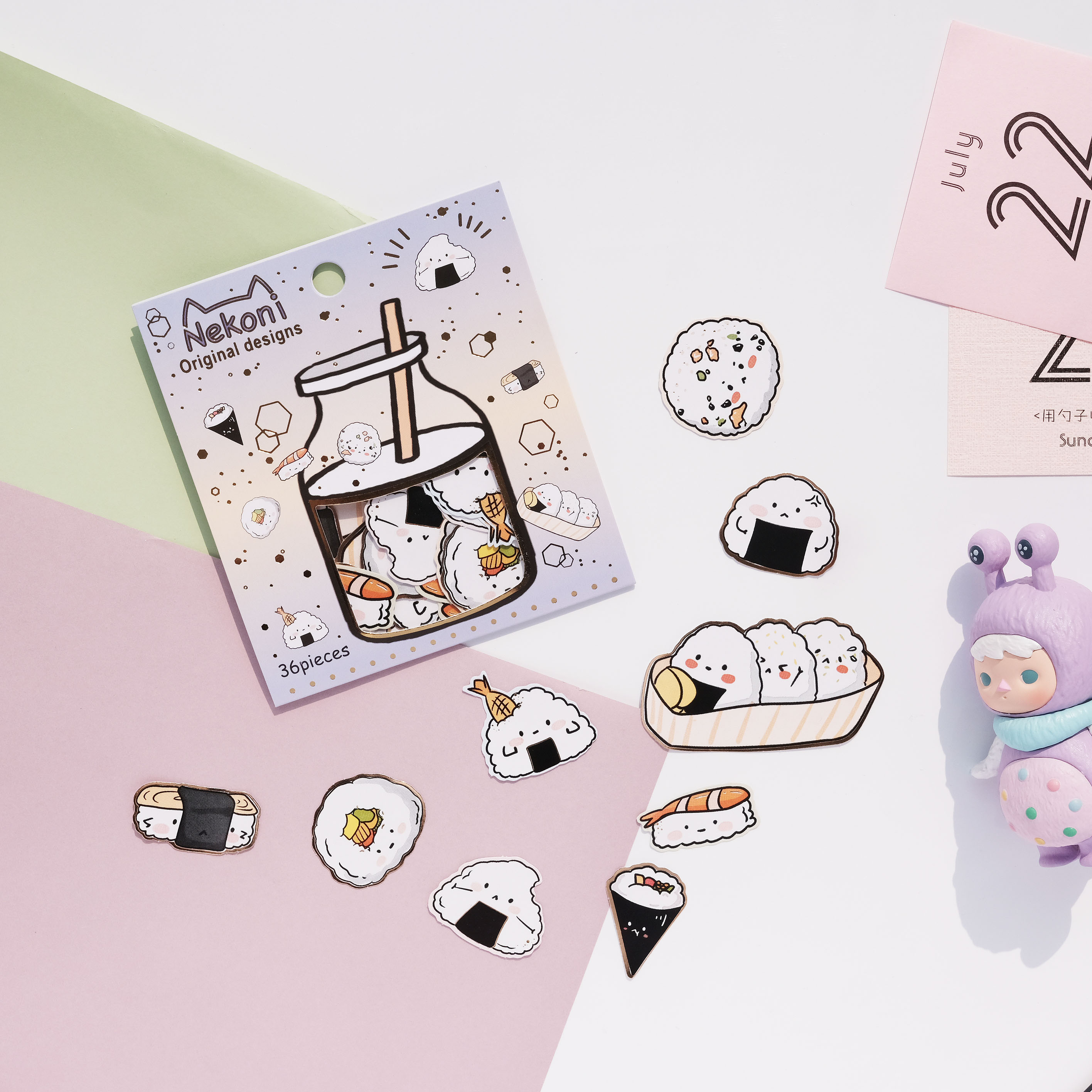 KKV X NEKONI Koniwa Series Sticker Kawaii Animals PVC Waterproof ...