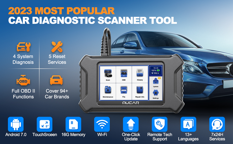 【Proton&Perodua&All OBD2 Cars】MUCAR CS4 Obd2 Automotive Scanner For ...